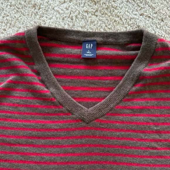 GAP | Sweaters | Mens Gap Striped V Neck Sweater Large Tall | Poshmark